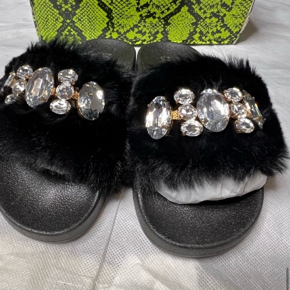 Cape Robbin | Shoes | Cape Robbin Black Clear Faux Crystal ...